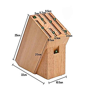 ZUIAI Wood Holder Block Stand Knives Storage Shelf Rack Storage Box Organizer Kitchen Accessories Tool