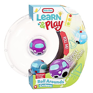 Little Tikes Learn & Play Roll Arounds Vehicle 2-Pack Cruisers- Toy Cars and Ball Play in One, Easy Grip & Roll Cars- Birthday Gifts for Kids, Toddler Toys for Boys and Girls Ages 18 months 1 2 3+ Years