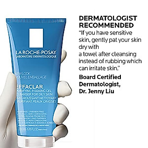 La Roche-Posay Effaclar Purifying Foaming Gel Cleanser for Oily Skin, Daily Face Wash to Remove Excess Oil and Impurities, Oil Free and Soap Free