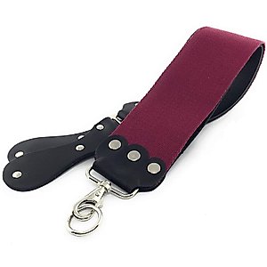 G.B.S Ultra Wide Straight Razor Strop Handmade Barber Leather Razor Strop for Sharpening Razor, Knives Dual Sharpening Strap Black and Maroon with Fine Edges blades 3" x 26" for Men