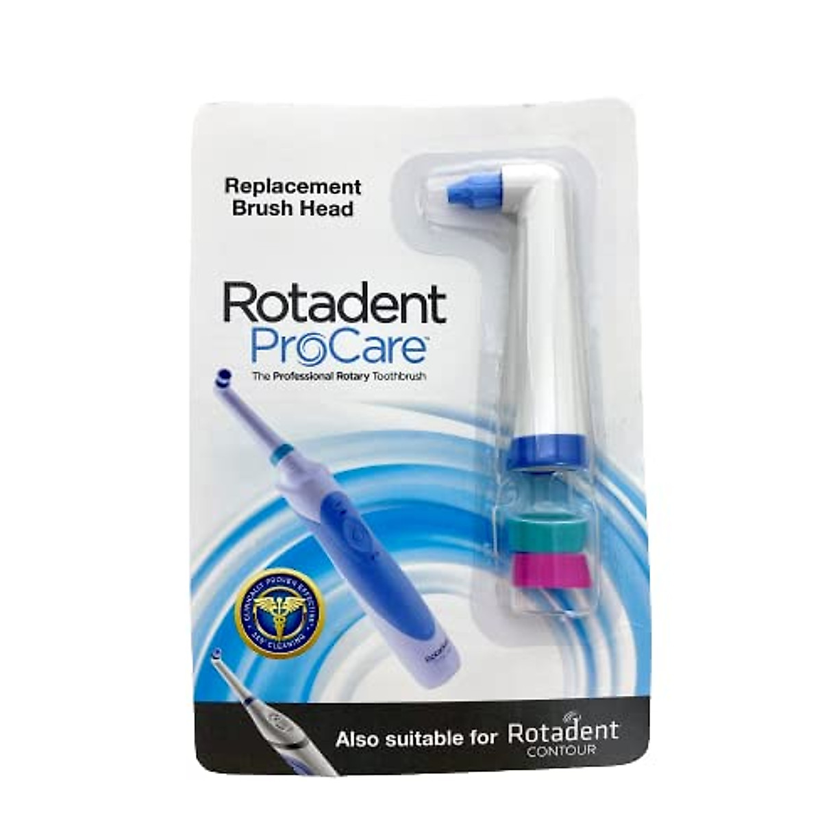 Rotadent ProCare Short-Tip Replacement Brush Head; FITS The ROTADENT PROCARE/Contour Toothbrush Models ONLY (Does NOT FIT The Classic, Legacy, OR Plus Models)…