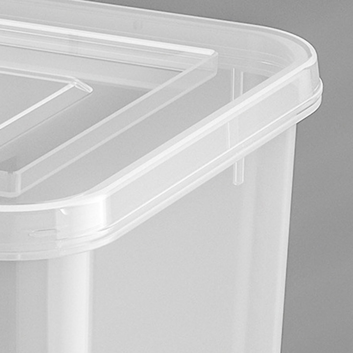 Cyrank 2Pcs Refrigerator Organizer Box, Refrigerator Side Door Storage Box with Lid Fruit Vegetable Containers Clear Plastic Fridge Side Door Storage Box Set for Kitchen