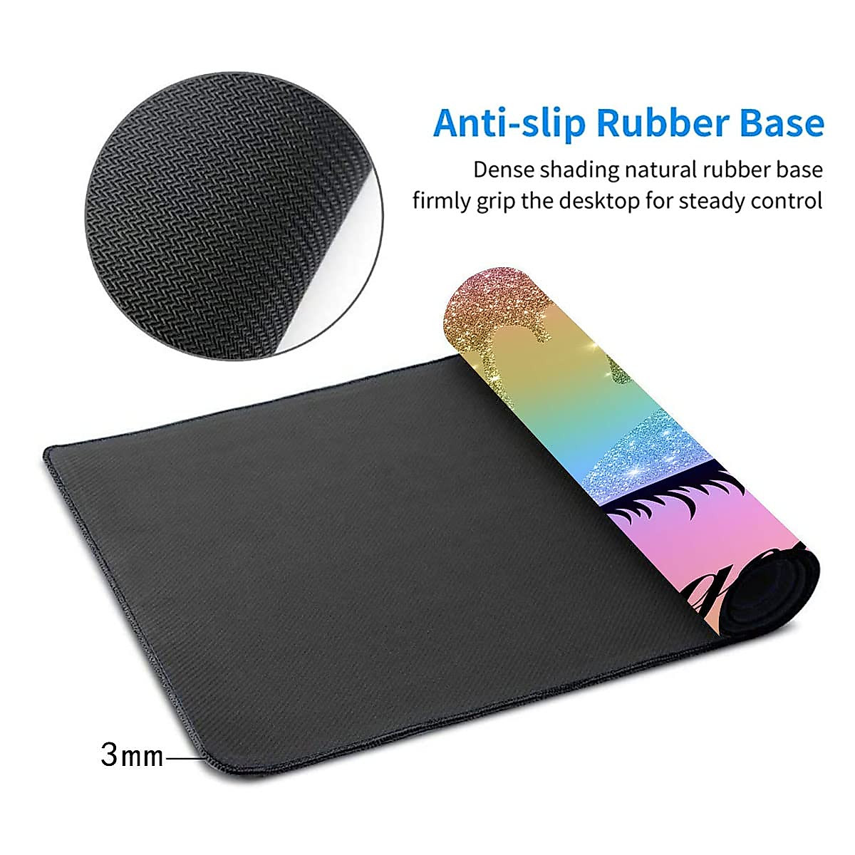 LshyMn Game Large Mouse Pad 31.5x11.8x0.12 Inches Rubber Anti-Slip Mouse Pad Long Table Pad Keyboard Pad Desktop Accessories Mouse Pad for Studio Desk Computer Desk BDXPMN122