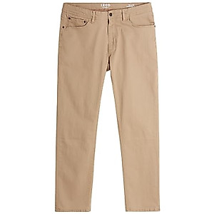 IZOD Men's Jeans - Comfort Stretch Denim Jeans - Casual Straight Leg Jeans for Men, Size 36W x 30L, Khaki
