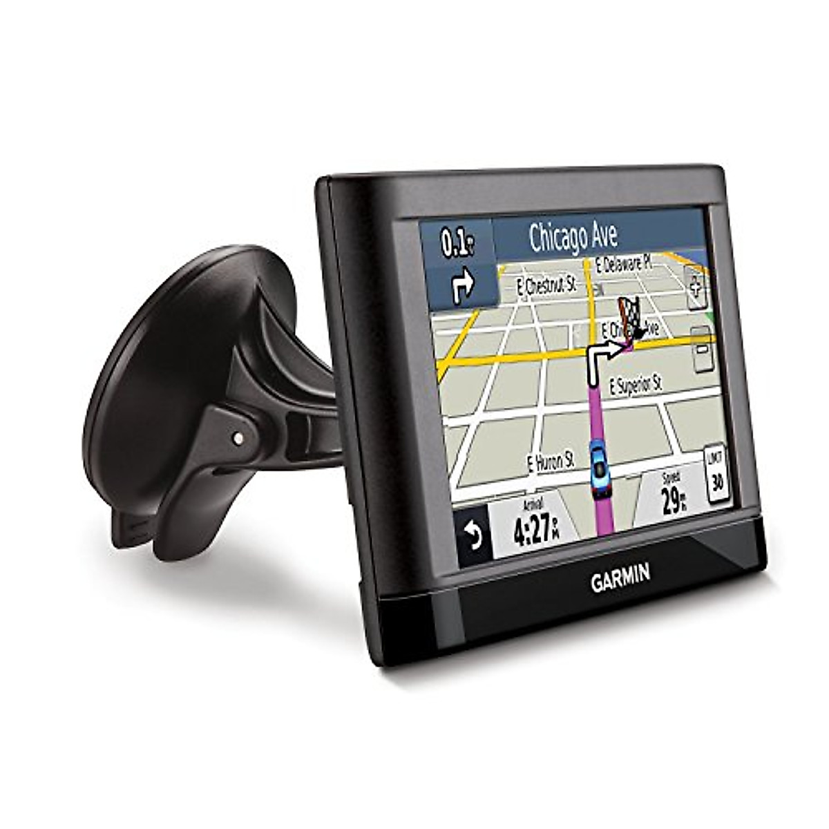 Garmin Nuvi 55LM 5" Touchscreen Car Sat Navigation GPS w/Lifetime Maps 0119-801 (Renewed)