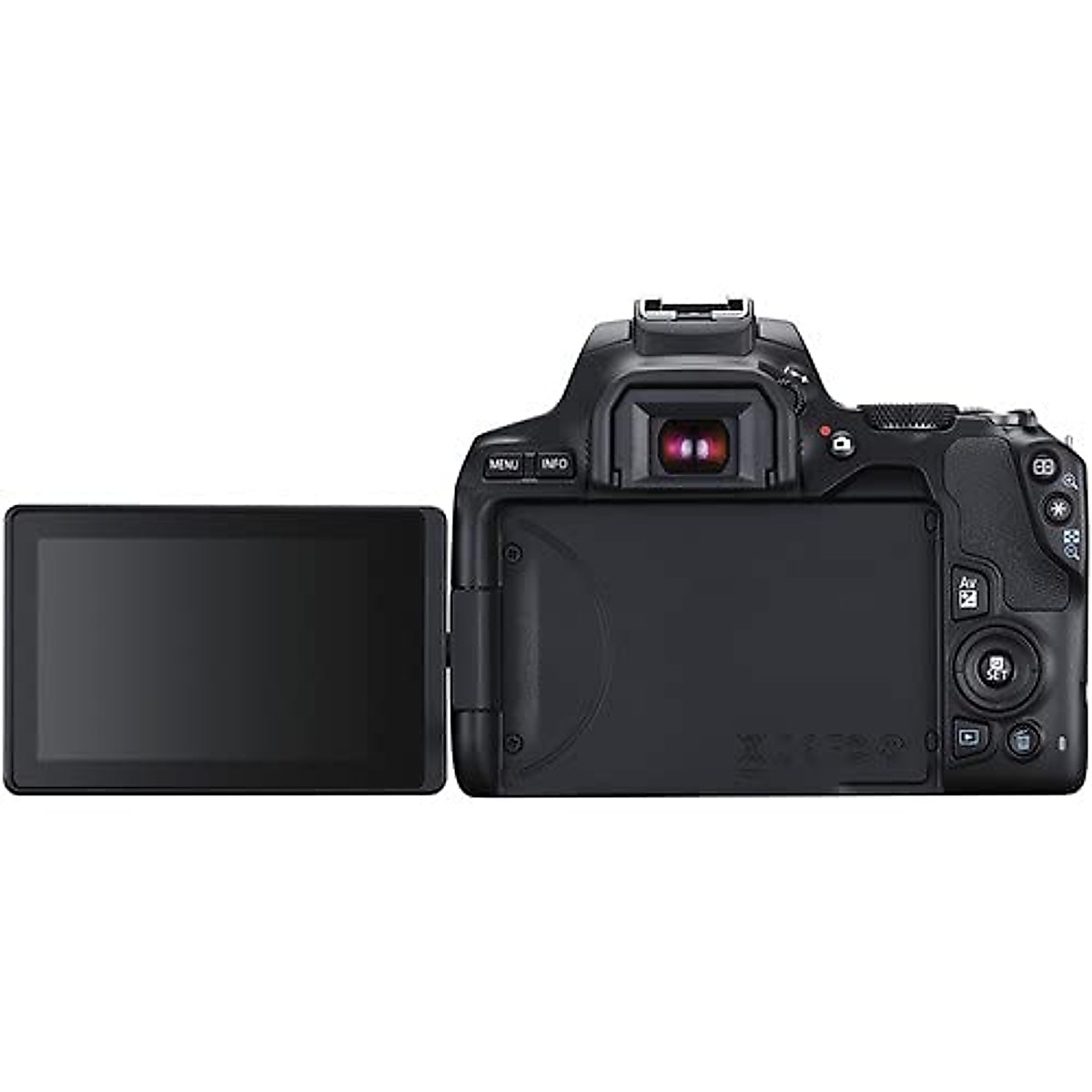 Canon EOS Rebel SL3 DSLR Camera with 18-55mm Lens (Black) (3453C002) + 64GB Memory Card + Case + Card Reader + Flex Tripod + Hand Strap + Cap Keeper + Memory Wallet + Cleaning Kit (Renewed)