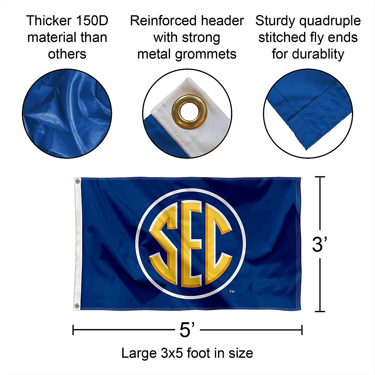 SEC Logo Flag Large 3x5