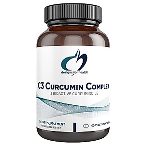 Designs for Health C3 Curcumin Complex - Highly Bioavailable Curcuminoid Turmeric Supplement, 400mg with 3 Bioactive Curcuminoids - Non-GMO, Gluten-Free + Vegetarian (60 Capsules)