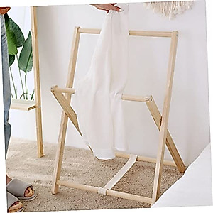 Homoyoyo Clothes Organizer Rack 1pc Simple Hanger Garment Storage Shelf Garment Rack Clothes Wood Rack Cross Wooden Clothing Coat Hanging Stand Clothes Rack