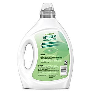 Amazon Brand - Presto! 99% Biobased Concentrated Liquid Laundry Detergent, Fragrance Free, 79.5 Oz, 106 Count