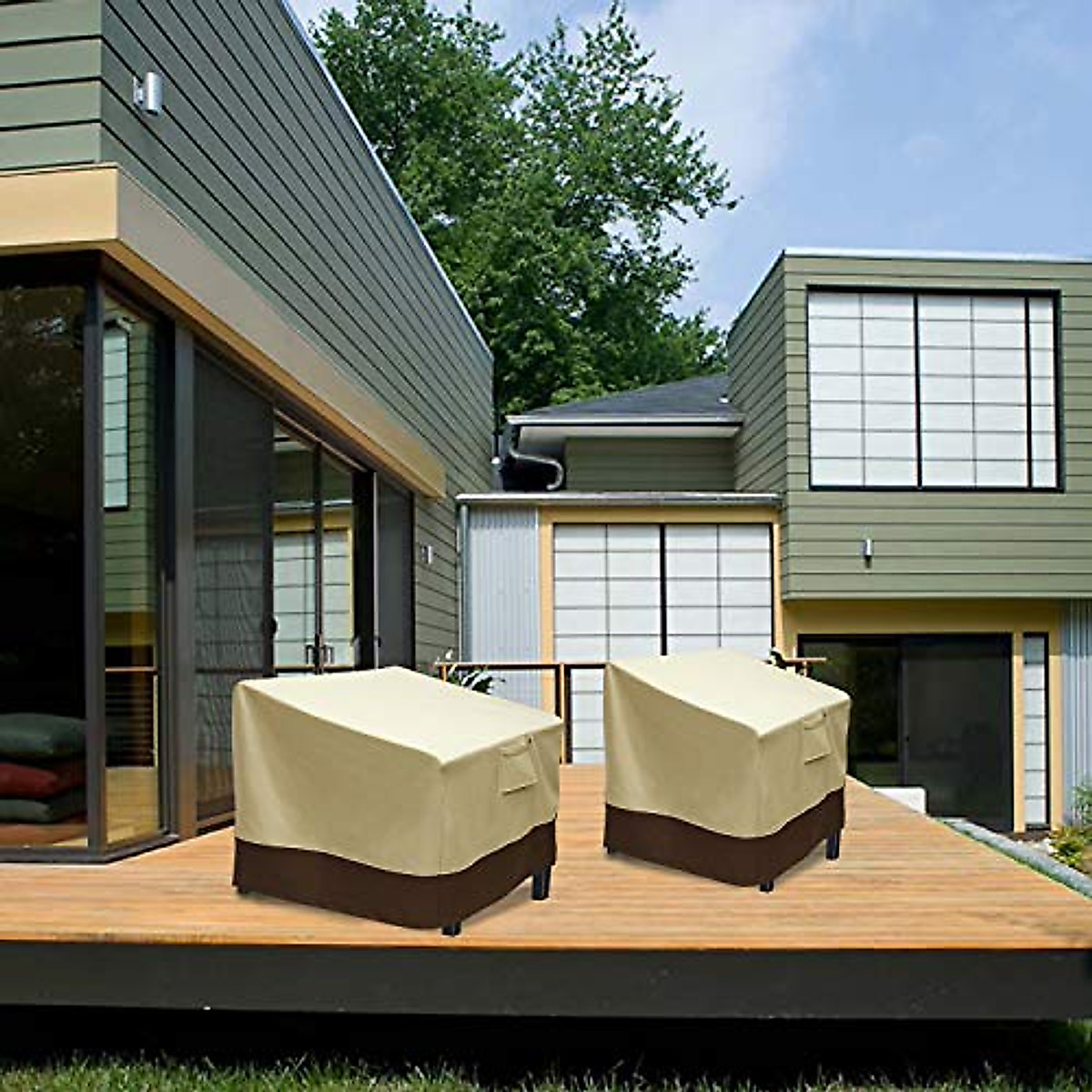 Garden Table and Chair Cover Heavy-duty Waterproof Outdoor Balcony Sofa Dust Cover Rain Cover Table and Chair Cover Seat Cover Patio Chair Cover Lawn Patio Furniture Cover M