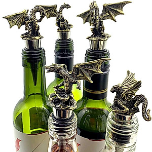 Dragon Decorative Bottle Stopper for Wine, Unique Dragon Gift with Gothic Design for Dragon Lover
