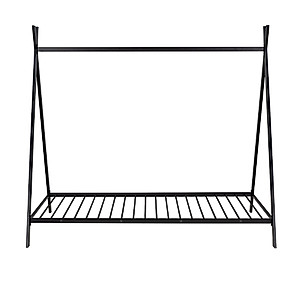 Bellemave Twin Size Floor Bed Frame for Kids, Metal Montessori Floor Bed, Twin House Bed for Kids Girls Boys, Twin Tent beds, Black