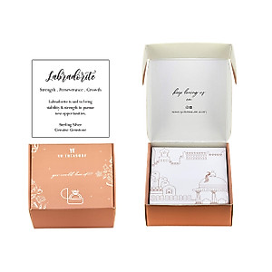 YoTreasure Natural Labradorite Statement Ring 925 Sterling Silver Gemstone Jewelry