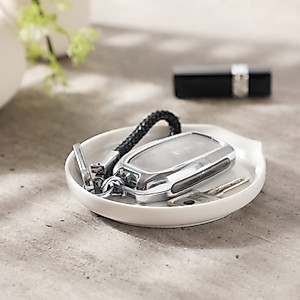 GDCZ Ceramic Spoon Rest for Stove Top 5 Inches Large Spoon Holder for kitchen Counter, Coffee Spoon Rest, Cooking Utensil Rest, Kitchen Accessories, Dishwasher Safe, Set of 1,White