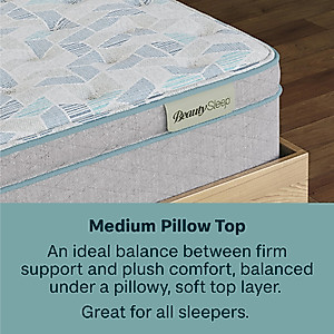 Beauty Sleep DreamRest Medium Pillow Top 14.25" Queen Mattress, Pocketed Coils, Cooling, Breathable, and Pressure Relieving - 100 Night Trial, CertiPUR-US Certified and 10 Year Limited Warranty