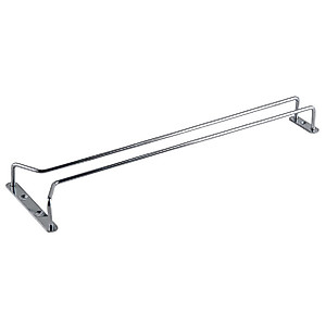 TrueCraftware 24-Inch Wine Glass Rack Chrome Finish Set of 2- Stemware Rack Wire Hanging Rack Under Cabinet Wine Glass Rack Stemware Holder Glass Storage Hanger Organizer for Kitchen and Bar