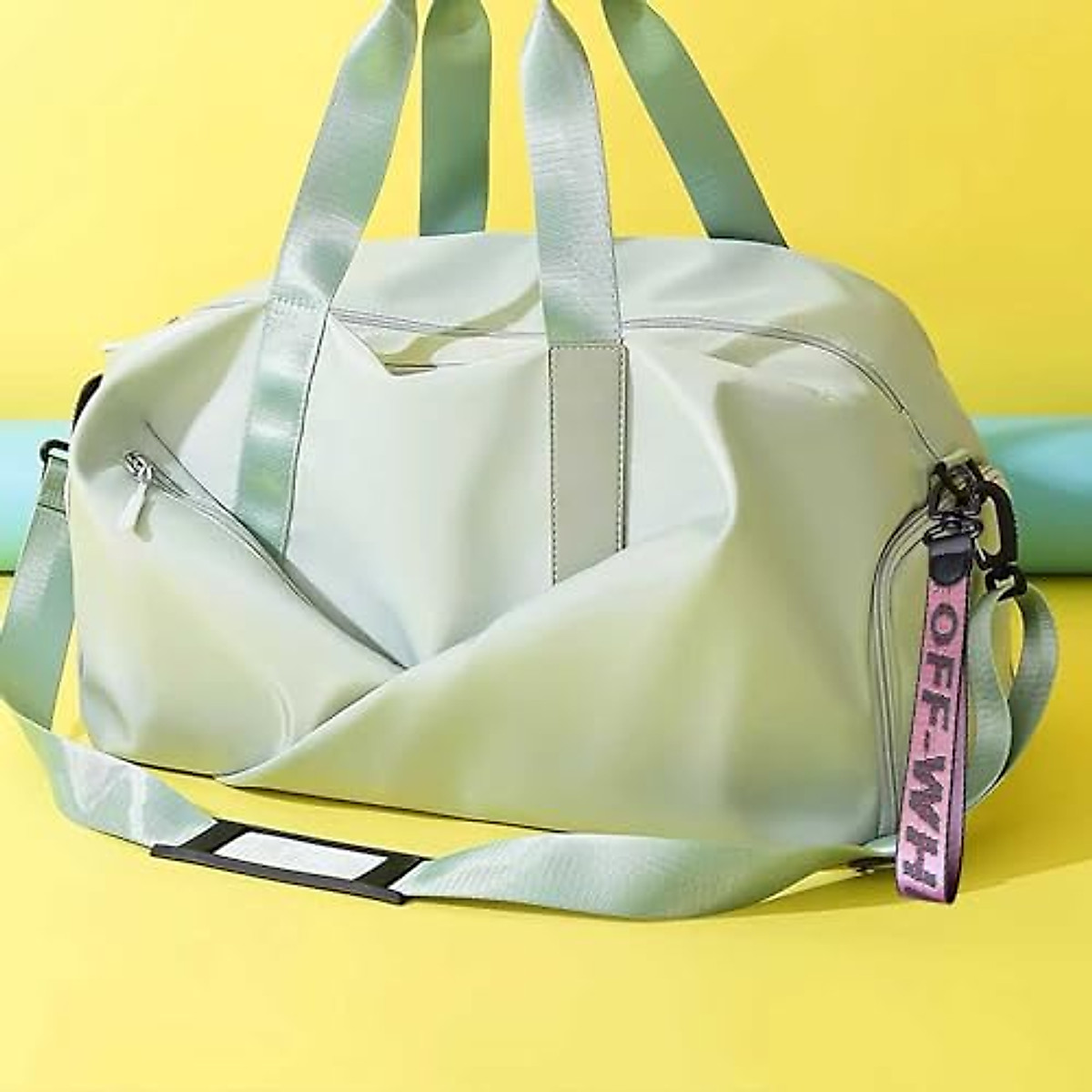 JEJAKKD OFF Lanyard Keychain Strap Wristlet Strap Fashion Wristlet Key chain pink，Hand Wrist Lanyard forluggage Key Ring Accessories (The long lasting Zinc alloyRotatable key chain)