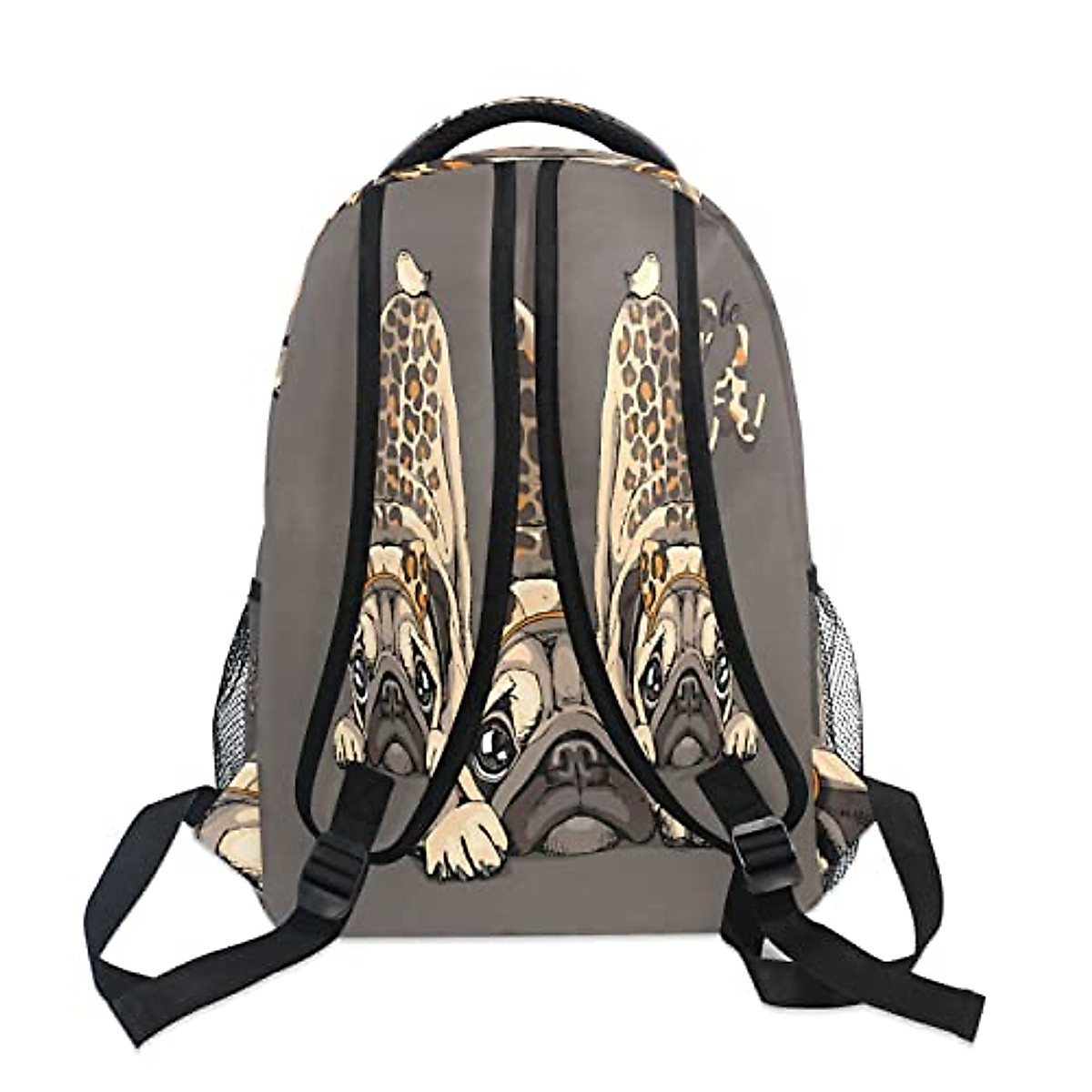 ALAZA Pug Dog Leopard Skin Spots Travel Laptop Backpack Business Daypack Fit 15.6 Inch Laptops for Women Men