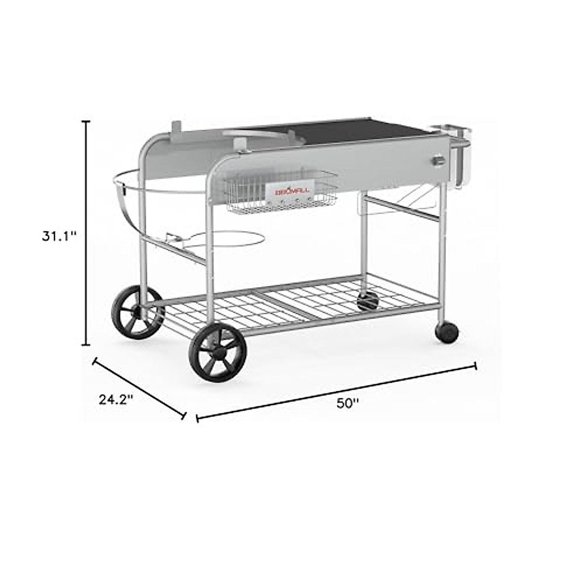 Grill Table for Weber 22" &18" Original Kettle, for Weber Grill Table, Stand Cart for JumboJoe Master-Touch Charcoal Outdoor Prep Performer Charcoal Accessories for Outside