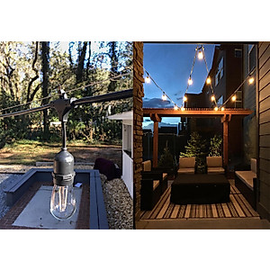 Aplstar 2W LED S14 Replacement Light Bulbs for Commercial Outdoor String Light,Vintage Non Dimmable Edison Filaments Bulb,3000K Warm White, E26 Screw Base,Glass Shade,15PACK