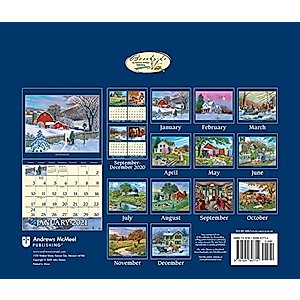 John Sloane's Country Seasons 2021 Deluxe Wall Calendar