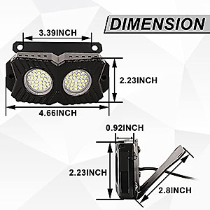 HOYUZA LED RV Exterior Porch Utility Light, 12 Volt Exterior RV Light 6300K Waterproof IP68 Replacement Kits for RV Trailers Campers Motorhome Travel Campers BBQ Party Illuminate 1 PCS
