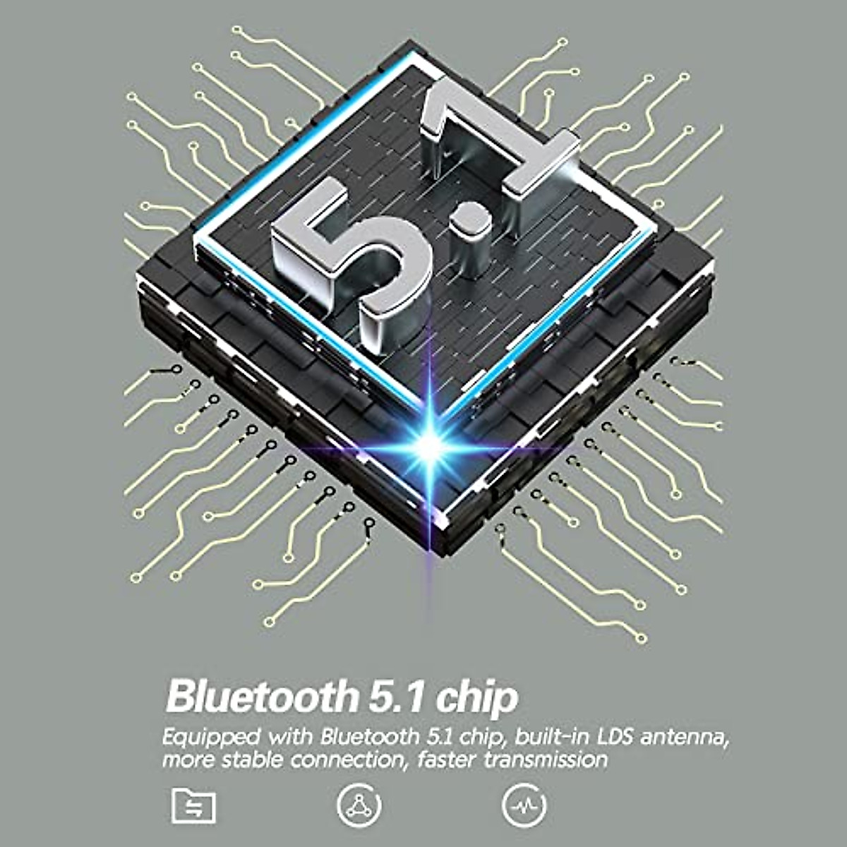 JS81 Bluetooth-Compatible V5.1 Smart- in-Ear Mp3 Stereo Sports Facility with Digital Display A Led (Black)