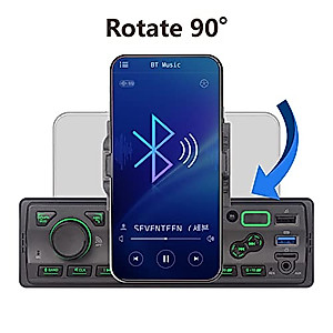 LXKLSZ Car Stereo with Bluetooth Single Din with APP Control MP3 Player Support Hands-Free Calls/USB/FM/AM/TF/AUX-in/EQ Set, Car Radio Receivers with Phone Holder External MIC SWC Remote