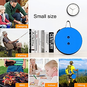 MOLAFI Telescoping Camping Stool, Collapsible Portable Stool, Adjustable Folding Stool for Shop Fishing Hiking BBQ Gardening, Max Load 557 LBs (Blue)