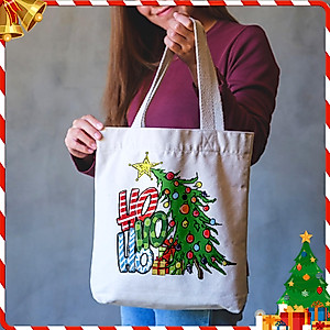 9pcs Merry Christmas Iron on Patches - Large Heat Transfer Stickers, Cute Tree Elk Santa Claus Pattern Decals for T Shirts, Hoodies, Bags