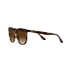 Ray-Ban Women's RB4378 Square Sunglasses, Havana/Gradient Brown, 54 mm