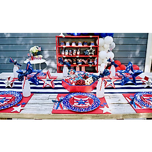 Fun Express Patriotic Red White and Blue Confetti Plastic Tumbler (set of 6)