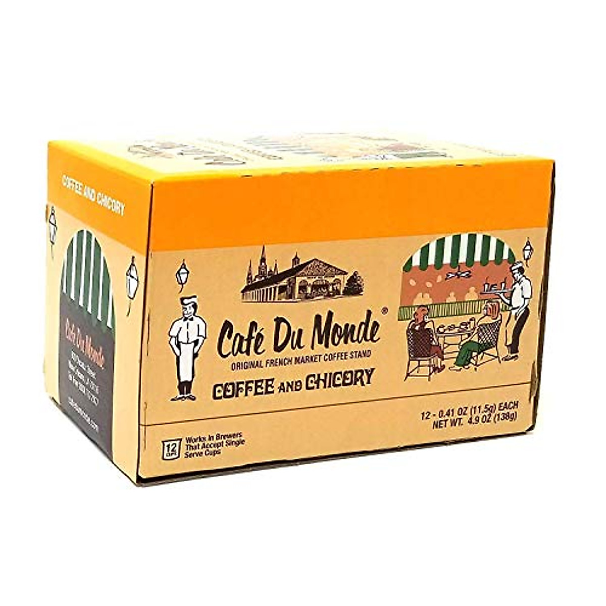 Cafe Du Monde Coffee and Chicory Single-Serve Cup Pods, 12 Count