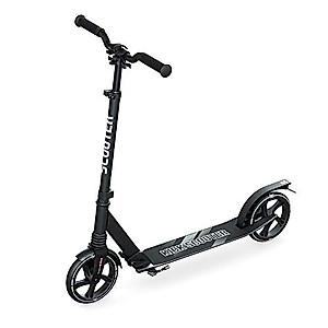 6KU Kick Scooter for Kids Ages 8-12 with Suspension System, Adjustable Height, Quick-Folding Design, and Shoulder Strap - Safe and Smooth Ride for Big Kids Ages 6-12