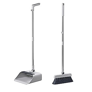 FEMUN,Broom and Dustpan Set,Kitchen Broom,Broom and Dustpan Set Heavy Duty,Cheap Broom,Folding Broom,Broom Set-Applicable to Bedroom, Living Room, Office, Study, Classroom, Bathroom, Dining Room。