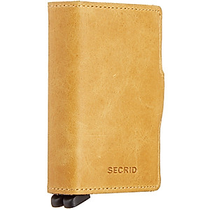 SECRID-Twin Ochre Leather Wallet