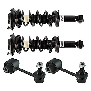TRQ Rear Suspension Kit Shock & Spring Strut Assembly Sway Bar Stabilizer Link Compatible with 2015-2017 Subaru Legacy