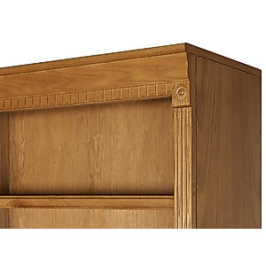Martin Furniture Huntington Oxford Wood Bookcase with Doors, Storage Cabinet, Office Shelves, Wheat, Brown (HO3072D/W)