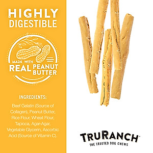 TRURANCH 9" Collagen Roll, Peanut Butter - 3 Pack