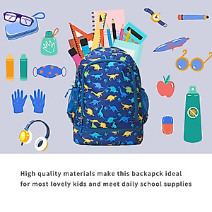 Kids Backpacks for Boys and Girls,Cute Lightweight Bookbag Toddler Preschool Backpack with Insulated Lunch Bag Navy