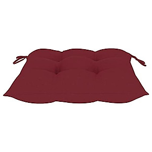 imasay Chair Cushions 2 pcs Wine Red 19.7"x19.7"x2.8" Fabric