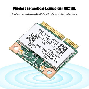 ASHATA Network Card,for Qualcomm AR9565 QCWB335 150M Mini PCI-E Bluetooth Network Card Universal, 2.4G Bluetooth Network Card for HP/DELL/ACER, etc.