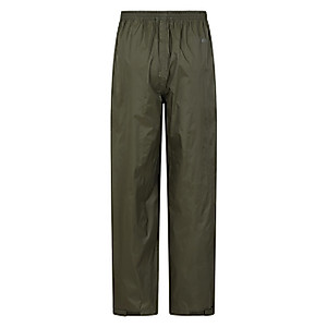 Mountain Warehouse Pakka Mens Waterproof Rain Over Pants - Breathable Khaki Medium