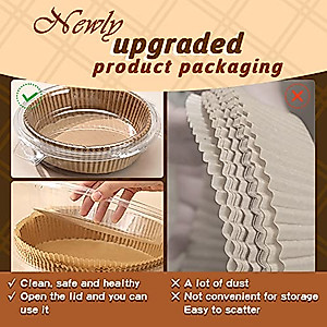 100PCS Air Fryer Disposable Paper Liner, Cooking Paper for Air Fryer, Non-Stick Air Fryer Lined Oil Resistant, Waterproof, Food Grade Baking Paper Baking Microwave Baking Paper
