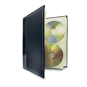 Bellagio-Italia Black DVD Storage Binder Set - Stores Up to 144 DVDs, CDs, or Blu-Rays - Stores DVD Cover Art - Acid-Free Sheets