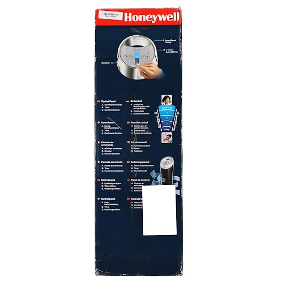 Honeywell QuietSet Tower Fan (5 Speed Settings, Oscillating 75°, Timer Function, Remote Control) HY254