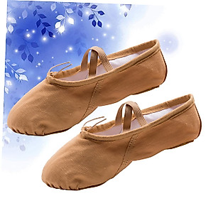 SOIMISS 1 Pair Ballet Shoes Stretch Canvas Ballet Slippers Girls Ballet Flats Ballet Dancer Shoes Sole Ballet Shoe Ballet Practice Shoes Ballet Dance Shoes Yoga Shoes Aldult Cat Claw Shoes