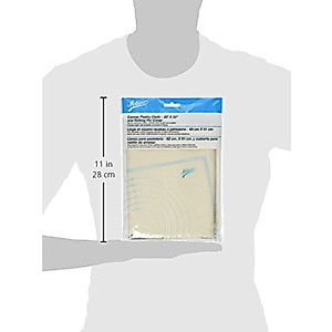 Ateco Canvas Pastry Cloth and Rolling Pin Cover, 25" x 20", Off-White