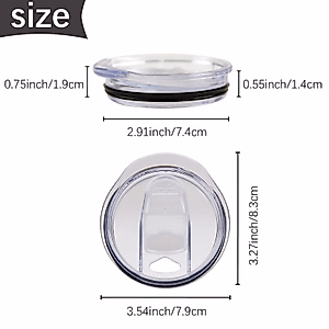 OKBA 5 Pack 30 oz Replacement Lids Tumbler Plastic Splash Resistant Lids lucency Covers Spill Proof Skinny Tumbler Lid Cup Covers for OF 3 INCH 30 oz Tumbler Cups